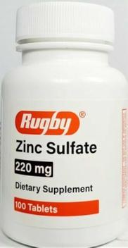 Suplemento Rugby, sulfato de zinco, 220 mg, comprimidos, 100 unidades ...