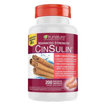 Suplemento Trunature Advanced Strength Insulin 500 mg x 200 cápsulas ...