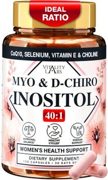 Suplemento Vitality Labs Mio-inositol e D-chiro inositol 120 cápsulas ...