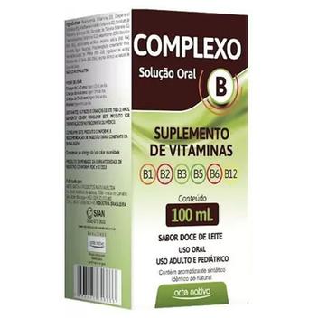 Suplemento Vitaminas Complexo B 100 Comprimidos Arte Nativa - Vitaminas ...