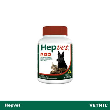 Suplemento Vitamínico Hepvet 30 Comprimidos Vetnil Fígado - Vitaminas e ...