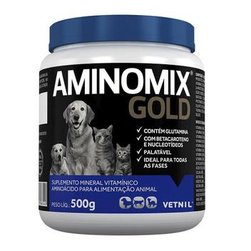 Suplemento Vitamínico Vetnil Aminomix Gold para Cães e Gatos - 500 g ...