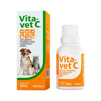 Suplemento Vitamínico Vita-vet C Cães E Gatos Vetnil - 30 Ml ...