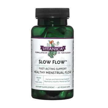 Suplemento Vitanica Slow Flow Menstrual Flow Support 60 cápsulas - Ômega 3 / Óleo de Peixe ...