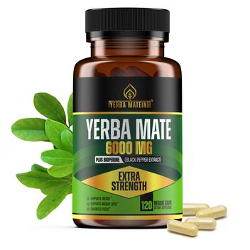 Suplemento Yerba Mate 6000mg - 120 Cápsulas de Alta Potência - Vitaminas A-Z - Magazine Luiza