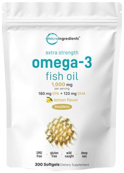 Suplementos: microingredientes, ômega 3, óleo de peixe, 1.000 mg, 300 ...