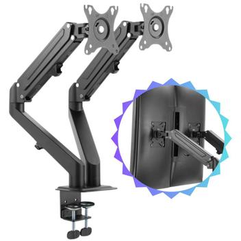 Suporte a Gás Para 2 Monitores Gamer Clanm AOC Dell 17 Até 32 Preto Com ...