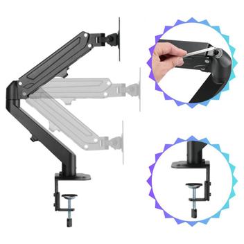Suporte a Gás Para Monitor Gamer Clanm AOC Dell 17 Até 32 Preto Com ...