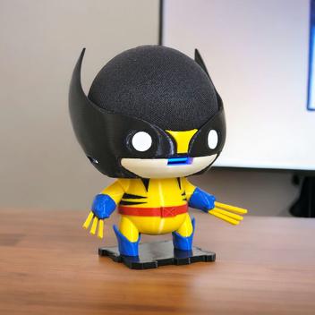 Suporte Alexa Echo Dot 4 e Echo Dot 5 Deadpool OU Wolverine decoração ...