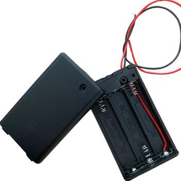 Suporte Case Caixa 3 Pilhas AAA Com Tampa Botão On Off Para Arduino ...
