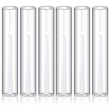 Suporte de vela Hurricane Treela Glass Cilindro 6 unidades de 35 cm ...