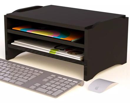 Suporte Monitor Notebook Ergonômico Triplo Com Porta Pastas - Stalo ...