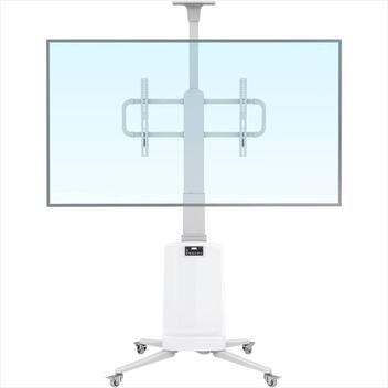 Suporte Móvel para TV Pedestal Eletrônico 55" a 85" com Regulagem de ...