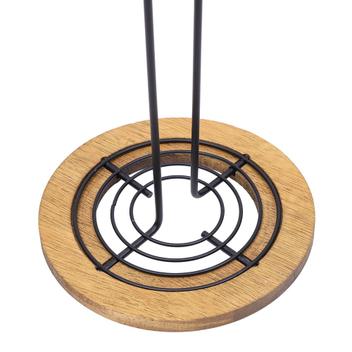 Suporte Papel Toalha Wood Iron (Madeira Ferro) 31cm Preto - MimoStyle ...