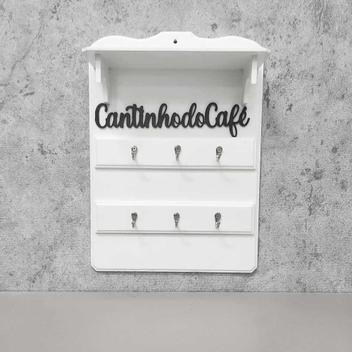 Suporte para xícaras cantinho do café mdf branco - Ordalha - Suporte ...