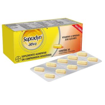 Supradyn ativa 30 comprimidos zero açucar - nova fórmula - BAYER ...