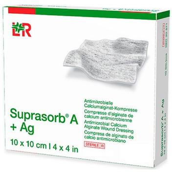 Suprasorb a + AG PRO Alginato de Calcio com Prata 10 X 10CM com 10 ...