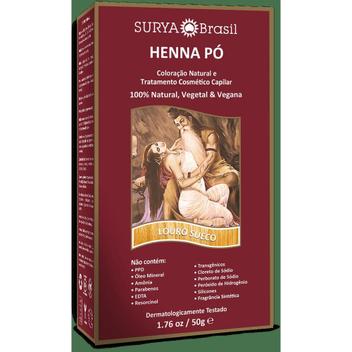 Surya Henna em Pó - Coloração Vegetal 50g - 9 Tons - Surya Brasil ...