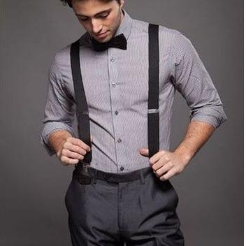 Suspensório Suspender Preto de Elástico Grosso Unissex - Rei Look ...