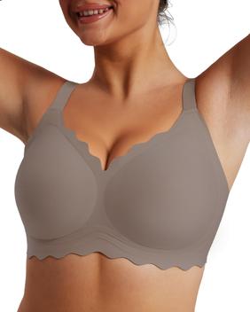 Sutiã feminino LUXMAY, sem costura, recortado, Push Up Coffee M - Sutiã - Magazine Luiza