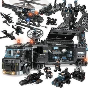 Swat Pioneer Puzzle Blocos compatíveis com partículas de Lego Bu ...