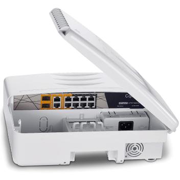 Switch PoE externo Cqenpr de 12 portas Gigabit completo com 120 W ...