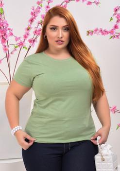 T-shirt Feminina Camiseta Plus Size 100% algodão - Faith Level - Outros ...