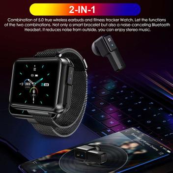 T91 Smart Watch Men TWS Wireless Bluetooth Headset 2020 1.4 Inch Big ...