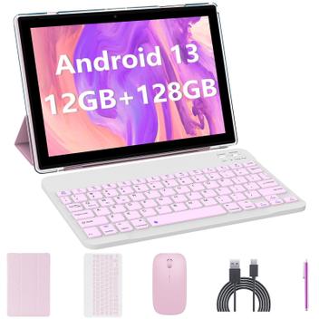 Tablet Android Bnegynng 10 Polegadas 2 em 1 - 12GB RAM + 128GB ROM ...