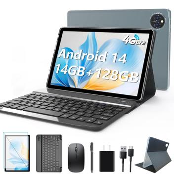 Tablet ANTEMPER Android 14 - 10 Polegadas, 4G, 128GB + 14GB RAM ...