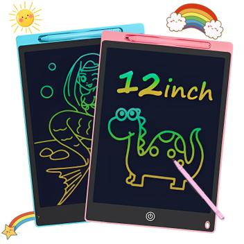 Tablet de desenho LCD BILLION GOLD com tela de 12 polegadas rosa/azul ...