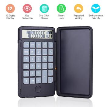 Tablet de escrita com calculadora portátil com caneta Stylus e botão de ...