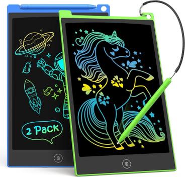 Tablet de escrita LCD TECJOE Colorido Doodle Board de 8,5 polegadas x2 ...