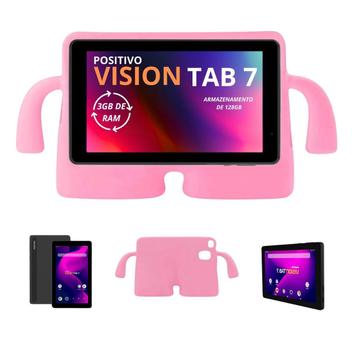 Tablet Infantil Positivo 7"Pol 128Gb 3Gb C/ Capa Rosa Vision - Tablet ...