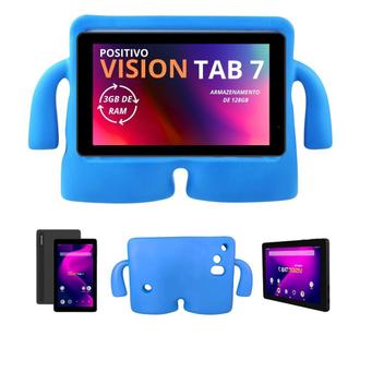Tablet Infantil Positivo 7"Pol 128Gb 3Gb Com Capa Azul Vision - Tablet ...