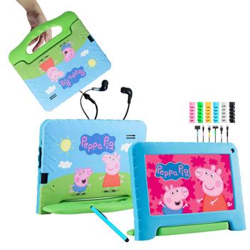 Tablet infantil wifi da Peppa Pig 32GB Case Emborrachado + Fone Caneta ...