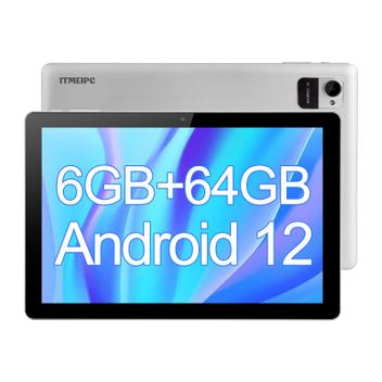 Tablet ITMEIPC Android 12 de 10 polegadas 6 GB RAM 64 GB ROM 128 GB ...