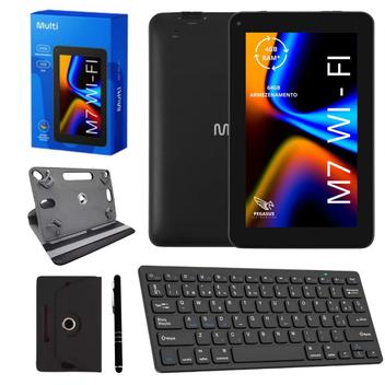 Tablet M7 64Gb 4Gb Wi-fi Com Teclado Sem Fio + Caneta e Capa Giratória ...