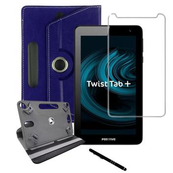 Tablet Positivo Twist 64Gb 2Gb Ram Com Capa Giratória Azul e Película ...