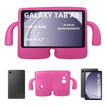 Tablet Samsung 4G A9 64GB 4GB RAM Com Capa Rosa Infantil Rosa - Tablet ...