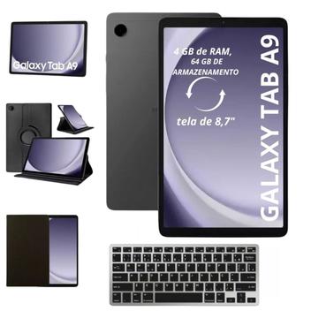 Tablet Samsung Galaxy A9 Chip 4G 64GB 4GB Ram Com Teclado Bluetooth e ...