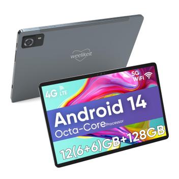 Tablet semelhante a 10 polegadas Android 14 14 GB RAM 128 GB ROM cinza ...
