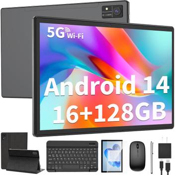 Tablet YOBANSE Android 14 de 10 polegadas 16 GB de RAM 128 GB ROM 1 TB ...