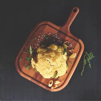 Tabua Para Steak Provence Madeira Teca 40X27Cm Com Cabo Tram ...