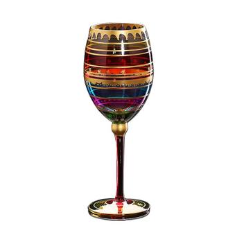 Taças de Vinho Coloridas de Cristal - Conjunto para Vinho Tinto, Vodka ...