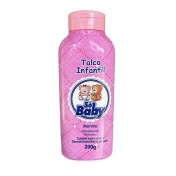 Talco Infantil Rosa 200G SÓ BABY - Up Baby - Talco para Bebê - Magazine ...