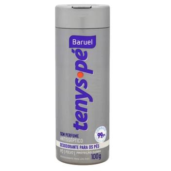 Talco Tenys-pe Antisseptico Baruel Po Sem Perfume 100g Original Nobrand ...