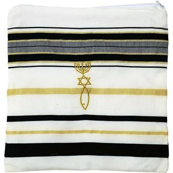 Talit Gadol Messiânico ul Com Dourado 110X160 Cm - Israel - Jerusalém ...