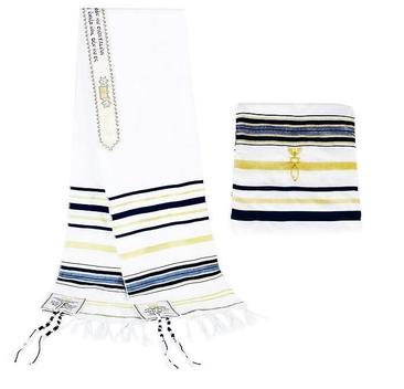 Talit Messiânico Preto 55 X 180 Cm - Original - De Israel - Jerusalém ...