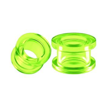Tampões De Orelha De Silicone Verde Com Piercing De Sela Dupla, Lóbulo ...